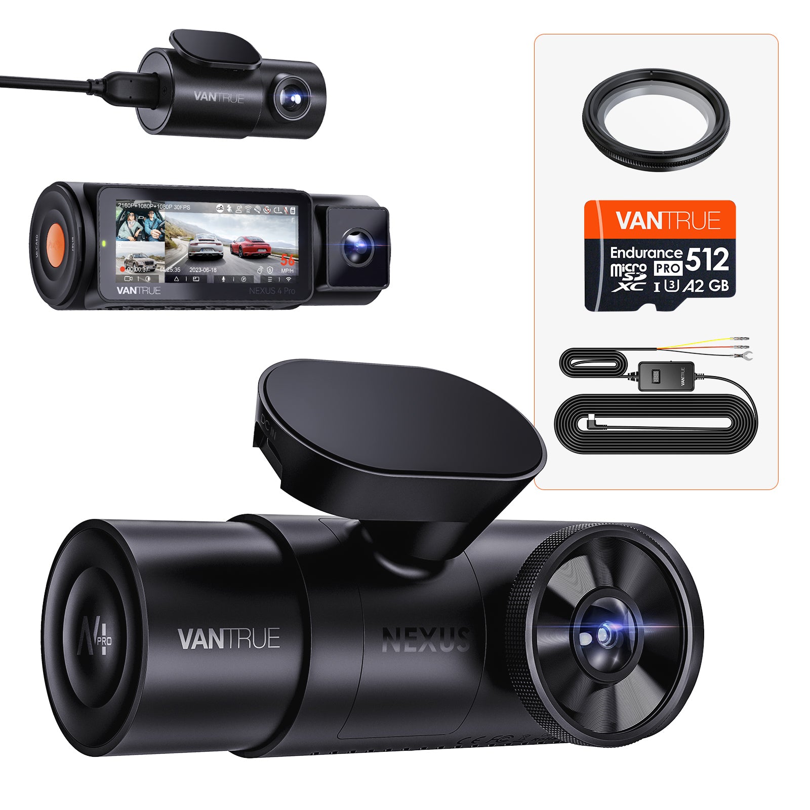 Bundle: N4 Pro + VP05 Hardwire Kit + CPL + 512GB Card – Vantrue