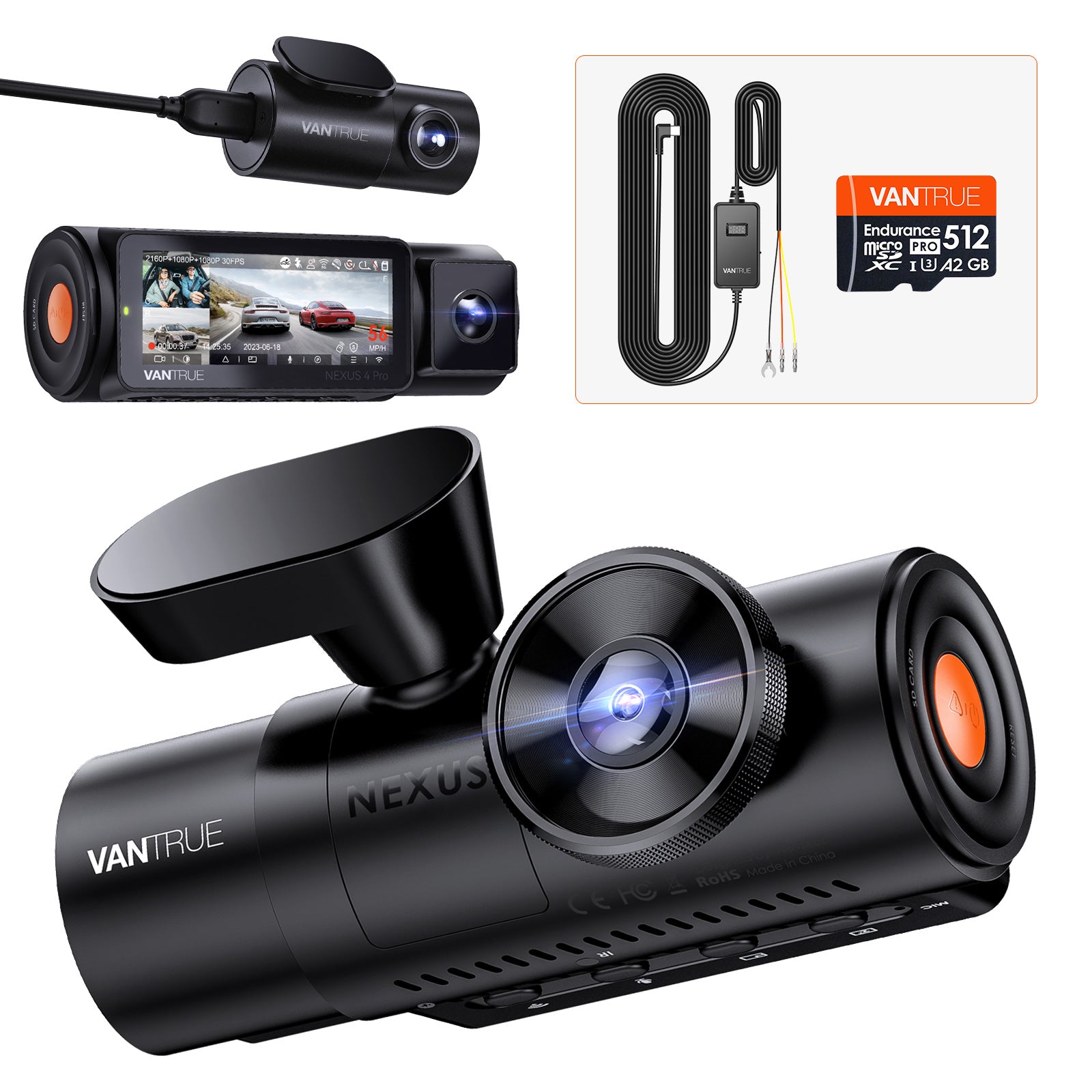 Bundle: N4 Pro + VP05 Hardwire Kit + 512GB Card – Vantrue