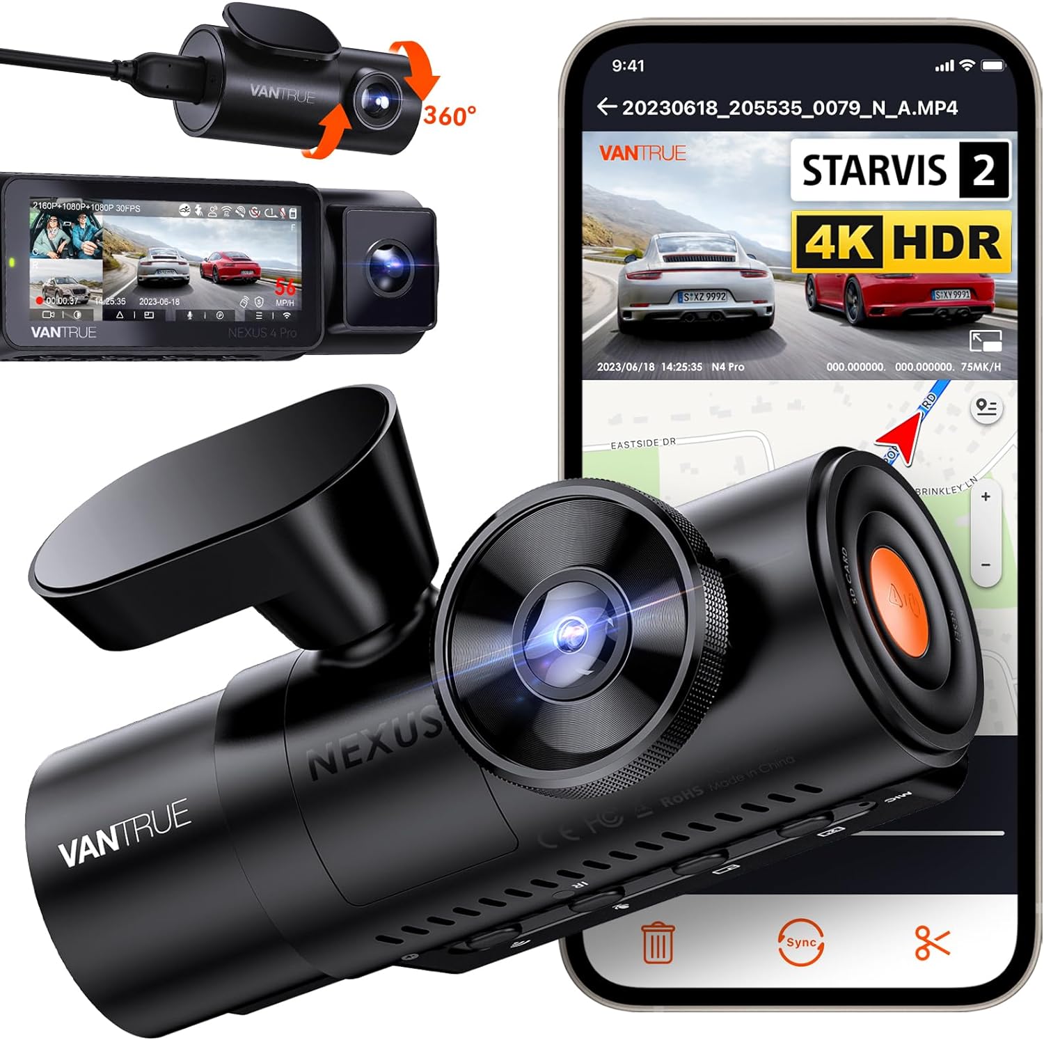 Bundle: N4 Pro + 512GB Card + Hardwire Kit – Vantrue