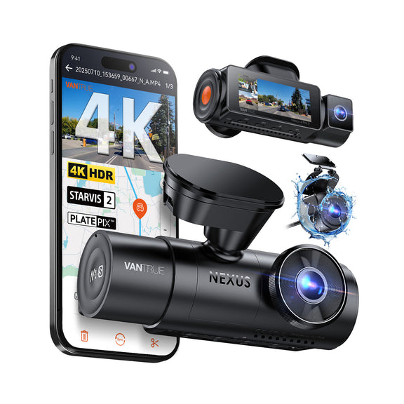Vantrue N4 Pro S 4K 3-Channel Dash Cam | Front + Inside + 2.5K Rear ...